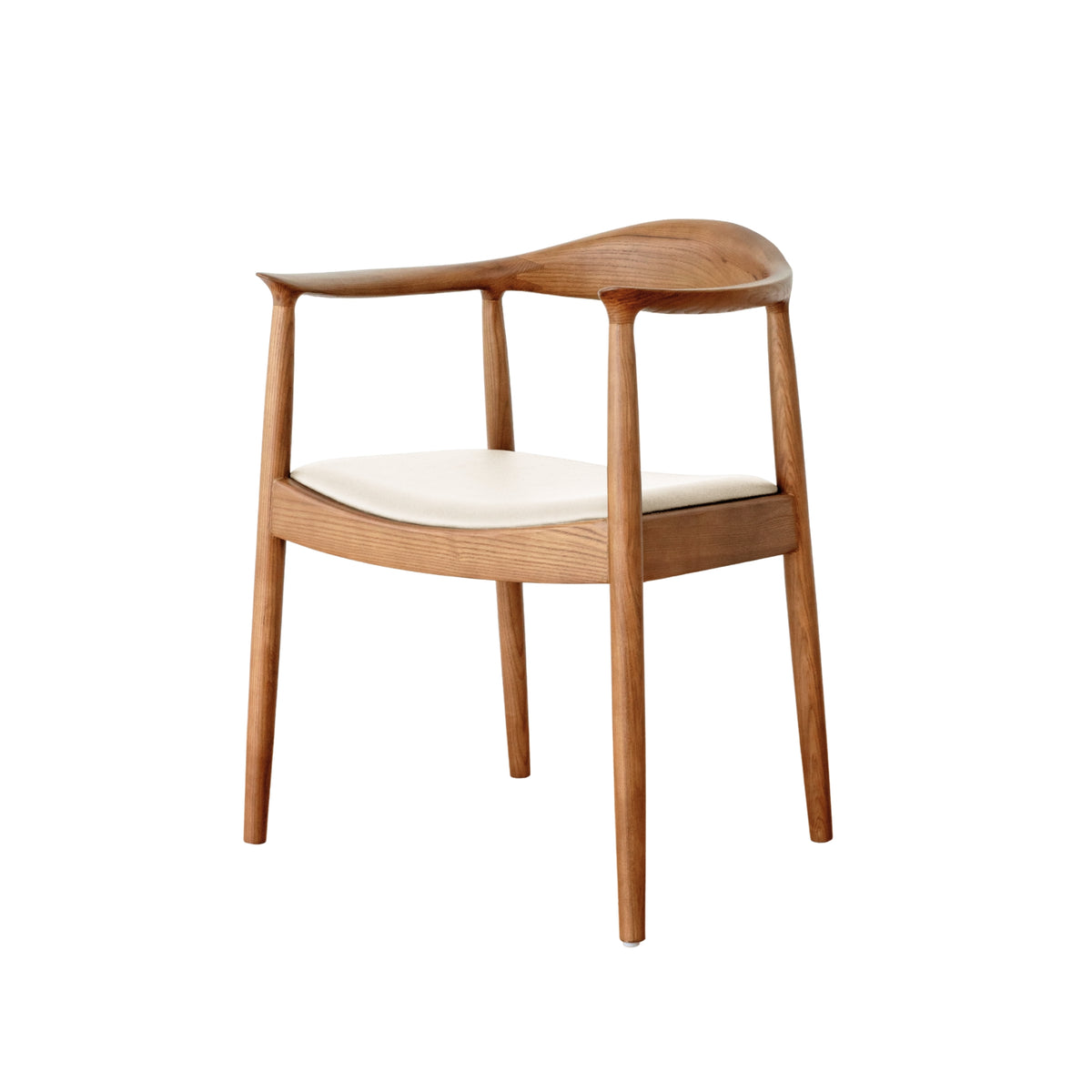 Syrah Dining Chair - Walnut Timber With Bone White Seat – Junii